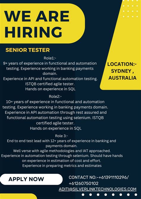 Aditi Patekar On Linkedin Hiring Openings Australia Hiring Opentowork Testing Apitesting