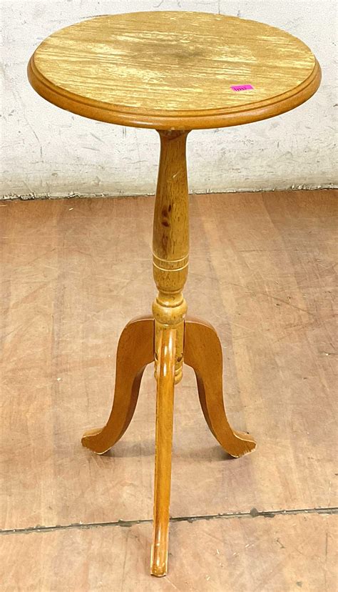 Lot Traditional Carved Wood Pedestal Plant Stand