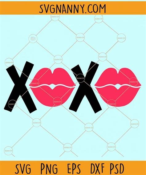 Xoxo Lips Svg Kiss Lips Svg Xoxo Svg Valentines Day Quote Svg