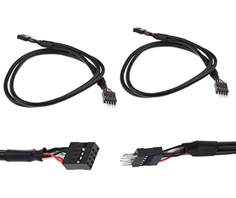 Meiriyfa Usb Header Extension Cable Usb 2 0 9 Pin Male To 9 Pin Female