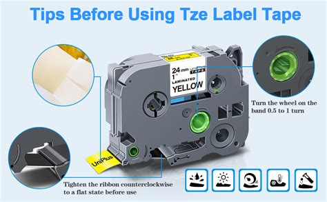 Uniplus Compatible Brother 24mm Label Tape Tze 251 Tze 151 Tze 451 Tze