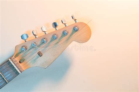 Headstock Of The Six String Classic Electric Guitar Stock Image Image