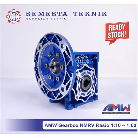 Jual Amw Gearbox Nmrv 40 Rasio 1 10 ~ 1 60 Lengkap Shopee Indonesia