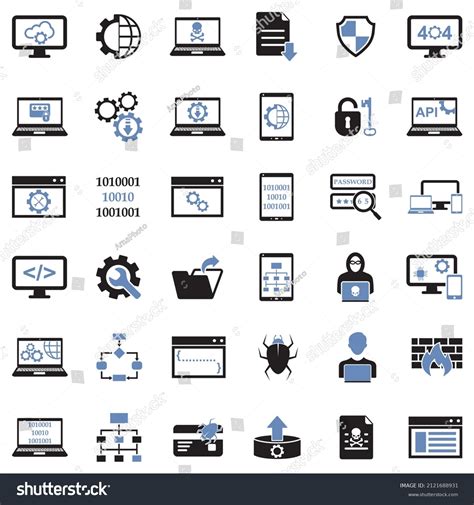 Programming Icons Two Tone Flat Design Stock Vector Royalty Free Shutterstock