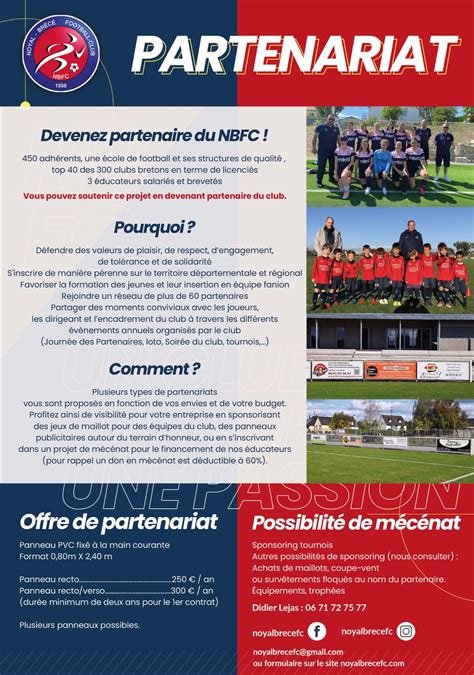 PLAQUETTE PARTENAIRES Noyal Brécé Football Club
