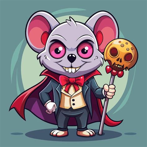 Funny Mouse In Halloween Costume Premium Ai Generated Vector