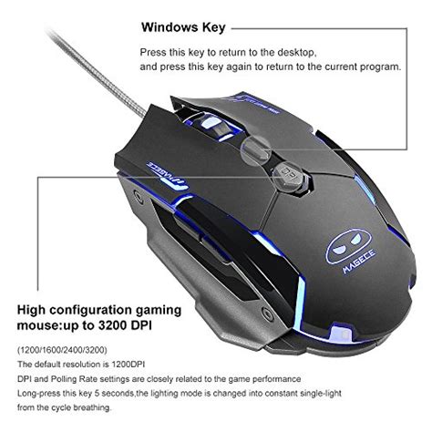 Magece G2 Gaming Mouse 6 Buttons 3200 Dpi Professional Led Optical Usb