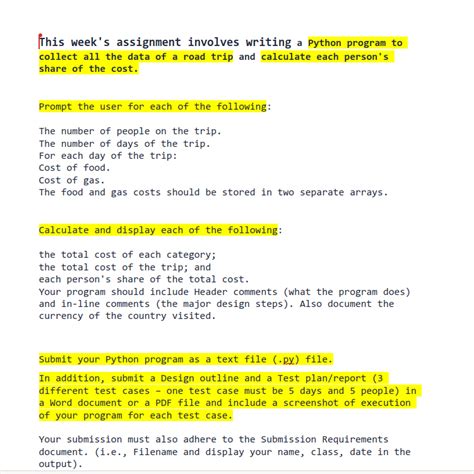 Solved This Weeks Assignment Involves Writing A Python Program To Collect Al Tutorbin