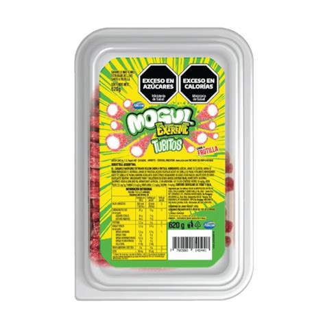 Mogul Extreme Sour Strawberry Chewy Candy Tubes Tubitos Ácidos Sabor A