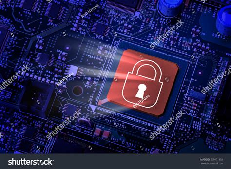 Lock On Computer Chip Technology Security Stock Photo 205071859 Shutterstock