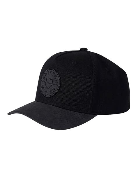 Brixton Crest Snapback Cap In Black Myer