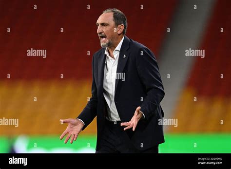 Roar Coach Michael Valkanis Is Seen During The A League Mens Round 3