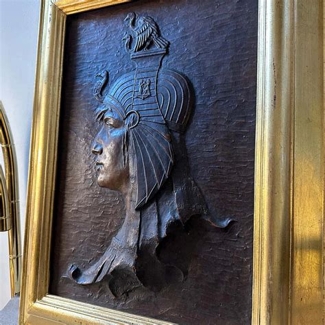 Art Deco Plaster Bas Relief With Gilded Wooden Frame 1930s IntOndo