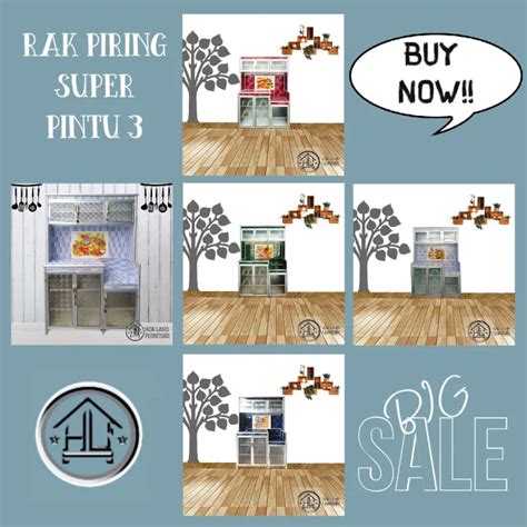 Rak Piring Magicom Pintu 3 Rak Piring Pintu 2 Aluminium Lemari Rak