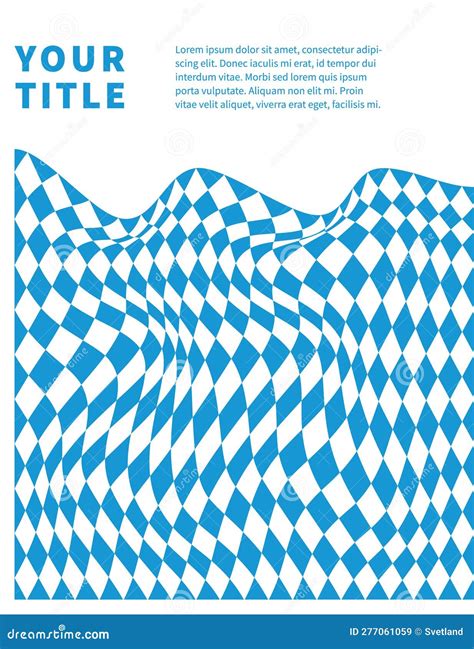 Bavarian Oktoberfest Pattern With Blue And White Rhombus Flag Of