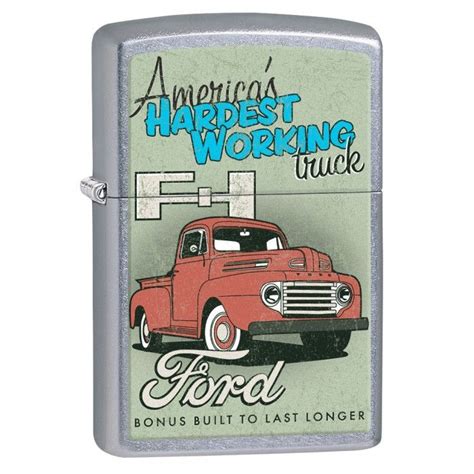 Zippo Lighter Ford Americas Hardest Working Truck Street Chrome 7