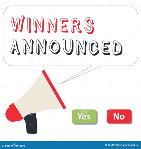 Word Writing Text Winners Announced Business Concept For Announcing