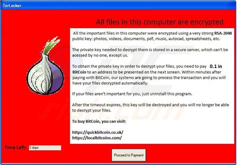 TorLocker Virus Decryption Removal And Lost Files Recovery Updated
