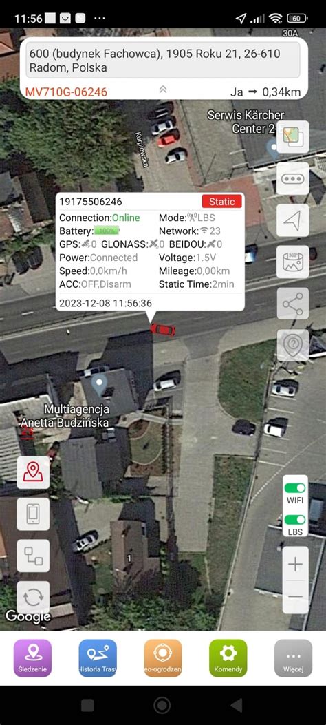 Lokalizator Nadajnik GPS Micodus MV501G 4G SIM Odcięcie paliwa
