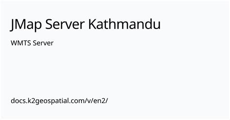 Wmts Server Jmap Server Kathmandu