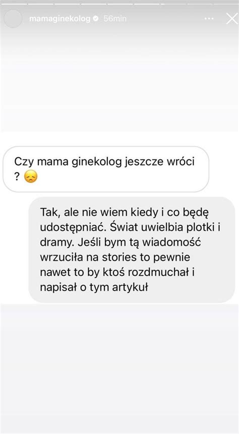 Mama Ginekolog Przerywa Milczenie Praktycznie Nie Wychodzi Z Domu Pudelek