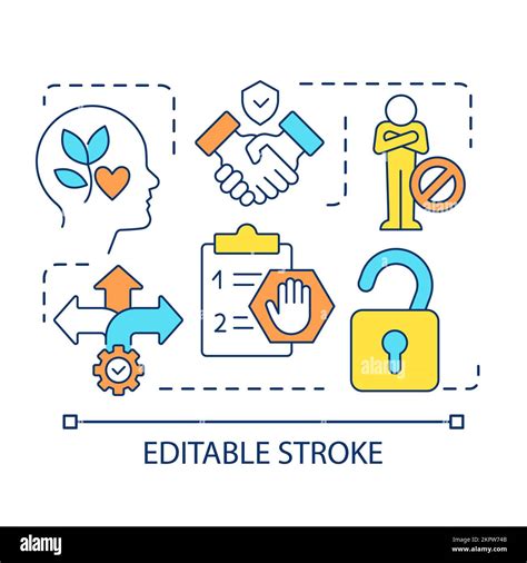 Overcoming Self Imposed Limitations Concept Icon Stock Vector Image