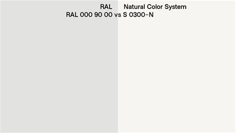 Ral Ral 000 90 00 Vs Natural Color System S 0300 N Side By Side Comparison