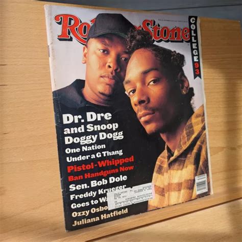 Rolling Stone Magazine Issue September Dr Dre And Snoop