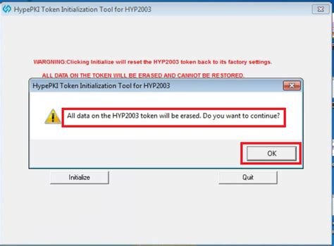 how to initialize format reset hyp2003 hs series tokens usb token