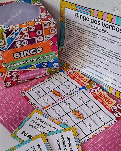 Bingo Dos Verbos No Modo Indicativo Alfa Recursoss