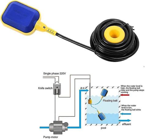 Float Switch With 4m Cables 220v 10a Float Switch Automatic Control
