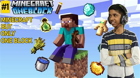 MINECRAFT BUT ONE BLOCK MINECRAFT ONEBLOCK MINECRAFT HINDI YouTube