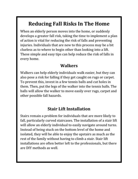 PPT Reducing Fall Risks In The Home PowerPoint Presentation Free Download ID
