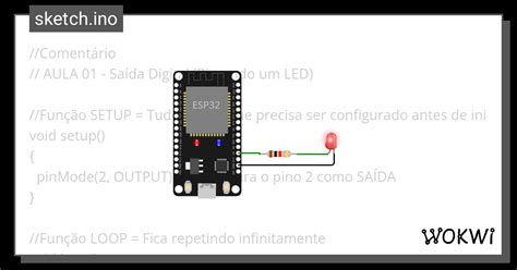 Piscando Um Led Wokwi Esp32 Stm32 Arduino Simulator Piscando Um Led Wokwi Esp32 Stm32 Arduino Simulator
