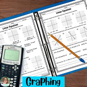 Linear Equations Slope Y Intercept Slope Intercept Standard Form Worksheets