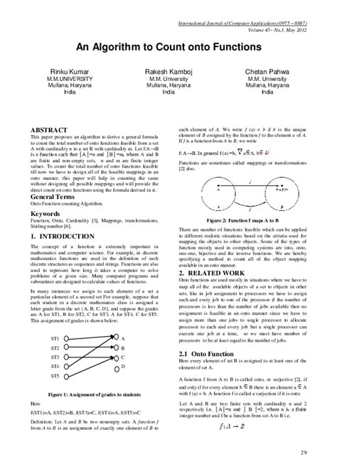 Pdf An Algorithm To Count Onto Functions