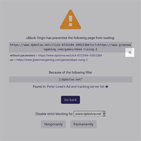 Strict Blocking Gorhill UBlock Wiki GitHub
