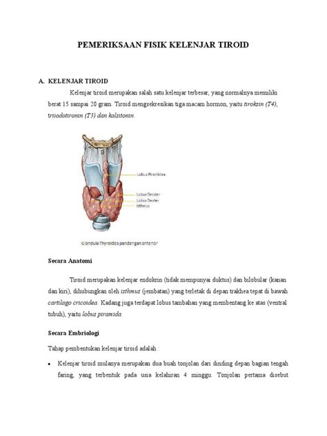 Pemeriksaan Fisik Kelenjar Tiroid Pdf