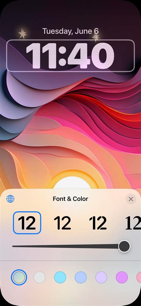 Ios17 The Lock Screen Can Finally Adjust The Time Font Size Riossetups