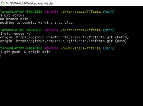Github After Git Push U Origin Main Command Git Bash Is Not Requesting Any Authentication