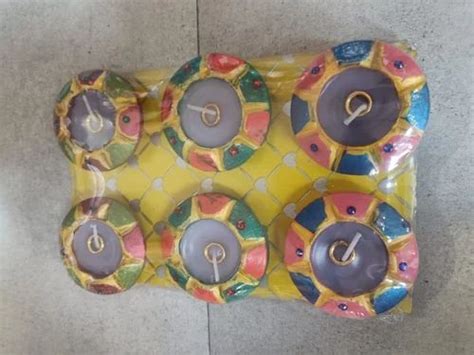 Diwali 6 Pieces Clay Diya Set Finish Type Paint Coated At Rs 75 Set