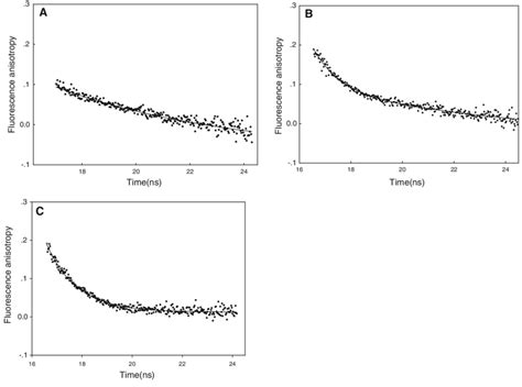 Fluorescence Anisotropy Decays Of Apocopc In The Presence Of A 0 M