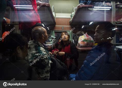 Chinese Passengers Seen Onboard Train Back Home Chinese Lunar New