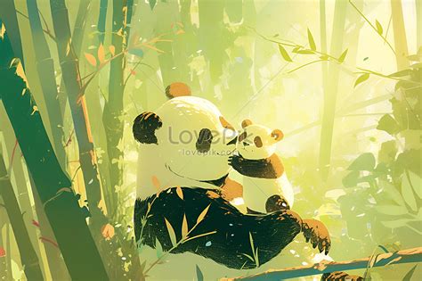 귀여운 아기 팬더 일러스트 무료 다운로드 Lovepik