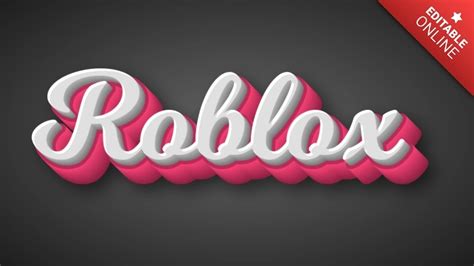 Roblox Pink And Gray 3d Text Effect Generator