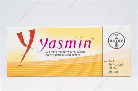 Yasmin Contraceptive Pill Stock Image C015 5324 Science Photo Library