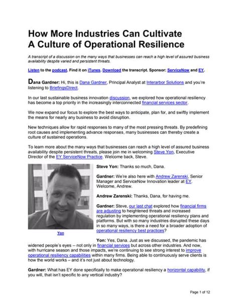Operational Resilience Ppt