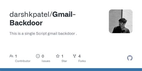 GitHub Darshkpatel Gmail Backdoor This Is A Single Script Gmail
