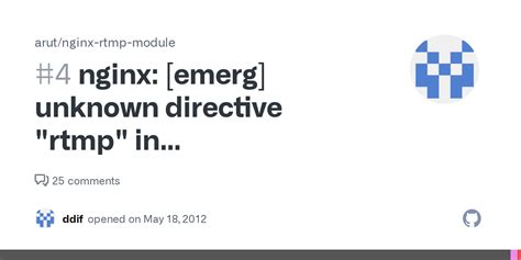 Nginx Emerg Unknown Directive Rtmp In Etcnginxconfdnf