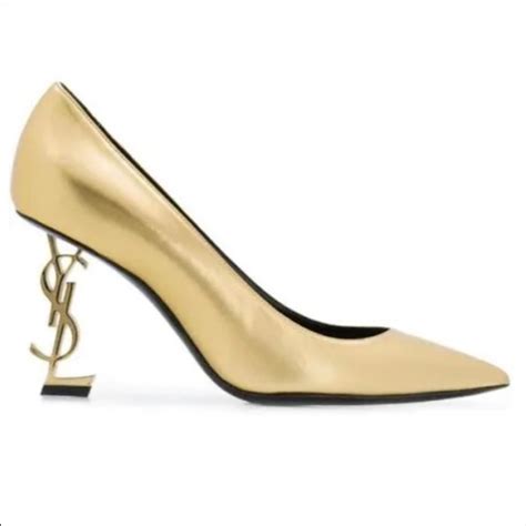Saint Laurent Shoes Final Sale Saint Laurent Gold Opium Pumps 85